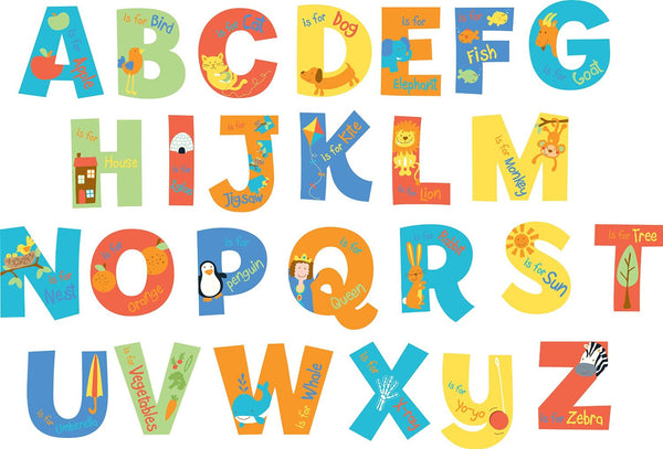A is for Alphabet Wall Decals Nursery – Fun Rooms For Kids