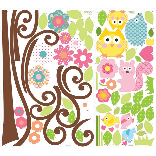 Scroll Tree and Owls Wall Decals – Fun Rooms For Kids